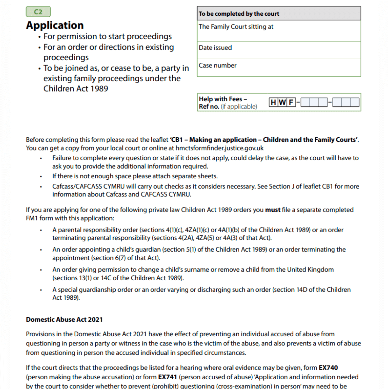 UK Family Court Applications - Navigating Family Court